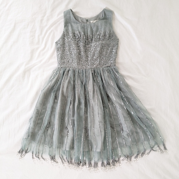 Snidel | Dresses | Sparkly Sequin And Bead Soft Tulle Mini Dress In ...